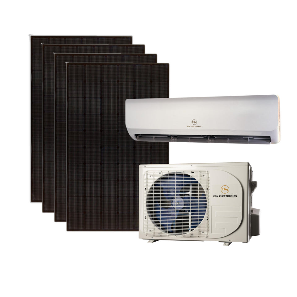 EG4 Hybrid Solar Mini Split Kit | 12k BTU AC/DC | SEER22 | 1760w of So ...