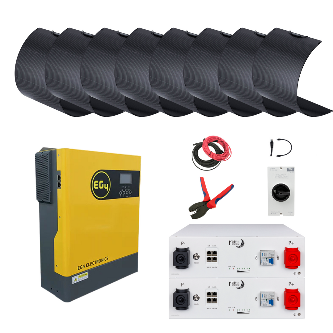 3,000W Off-grid Solar System | EG4 3kWh Inverter | 5.12kWh Server Rack ...